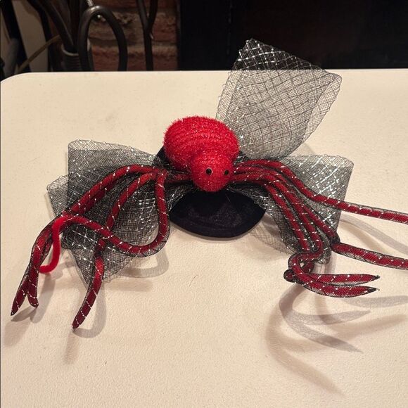 Accessories | Red Spider Hat Black Lace | Poshmark